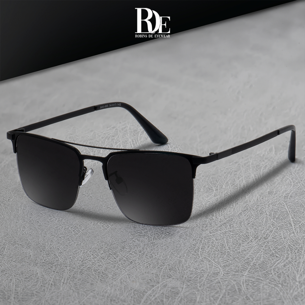 Jual ROBINS Sunglasses Kotak Retro Anti Radiasi Uv400 Kacamata Hitam Fashion Pria Wanita B80-685 ...