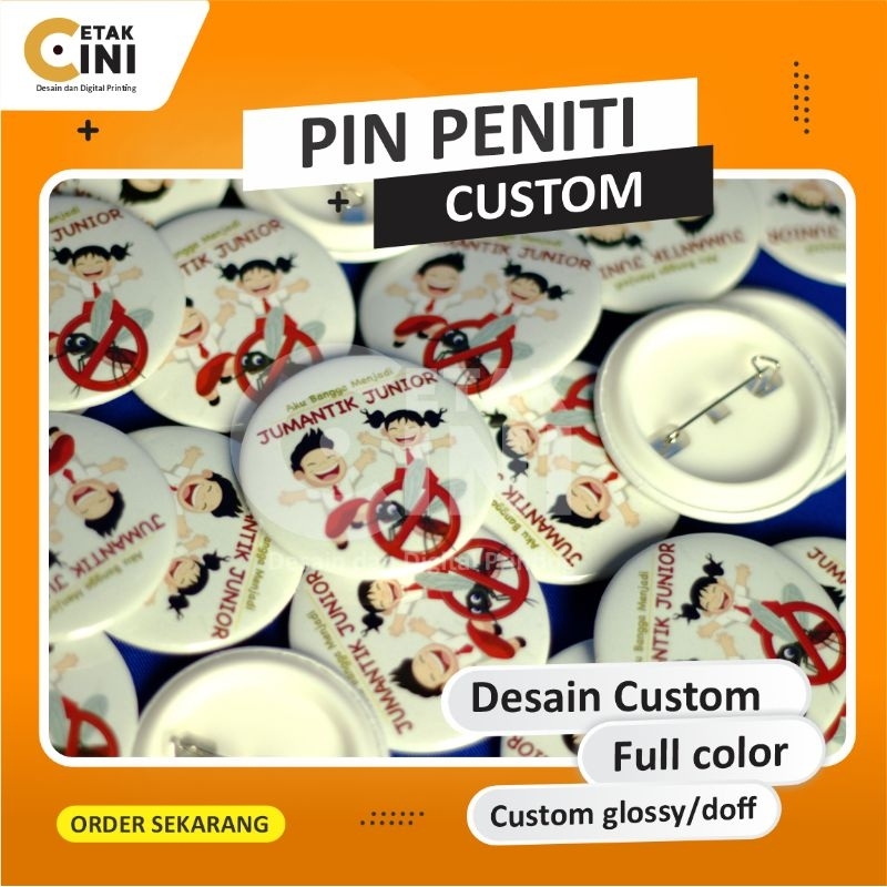 Jual PIN PENITI BULAT CUSTOM / Pin 4,4cm / Pin 5,8cm / Pin 7,5cm ...