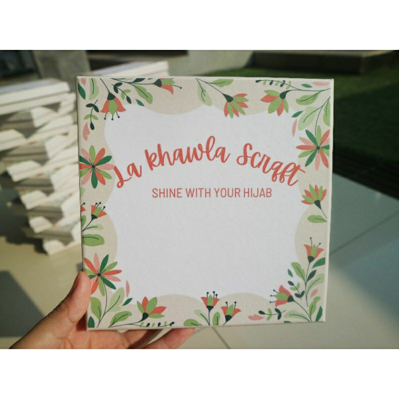 Jual box hijab custom 15x15x3 | Shopee Indonesia