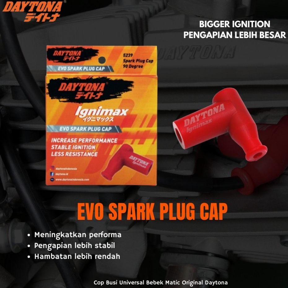 Jual DAYTONA Cangklong Busi EVO SPARK PLUG CAP 90 Degree Cop Busi ...