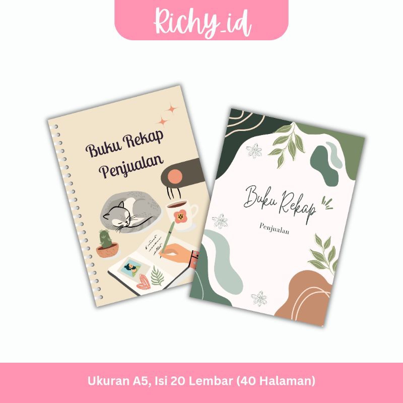 Jual buku rekap penjualan tema aesthetic / buku rekap penjualan olshop ...