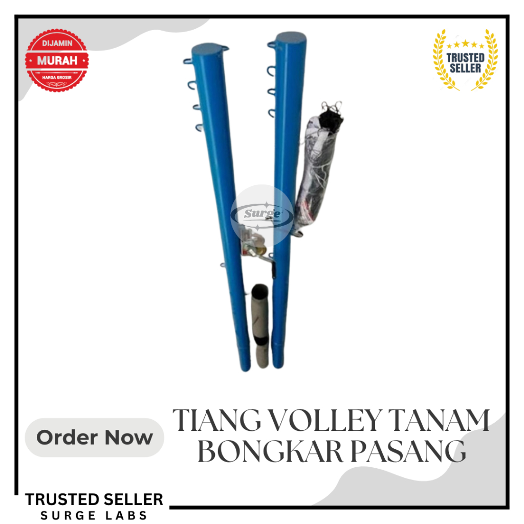 Jual Tiang Volley Tanam Bongkar Pasang/Tiang Voli Knockdown (Handwinch ...