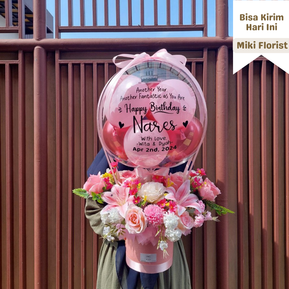 Jual Full Bunga Balon Medium Box XL Kode 016 - miki florist | Shopee Indonesia