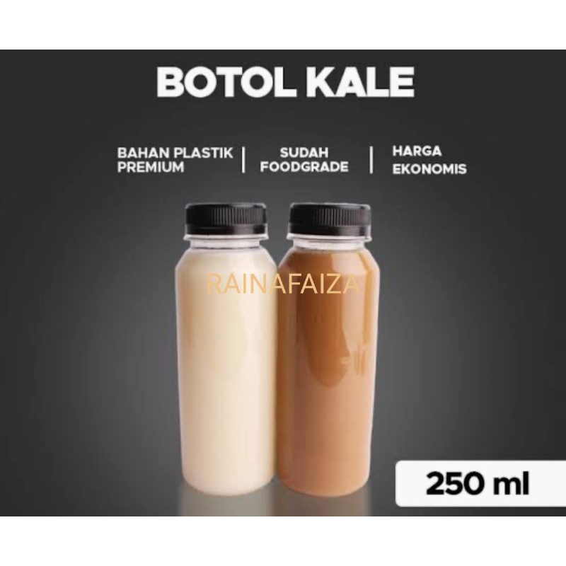 Jual Botol Kale Ukuran 250 ml || Botol Plastik Ekonomis 250 ml || Botol Kopi Kekinian || Botol ...