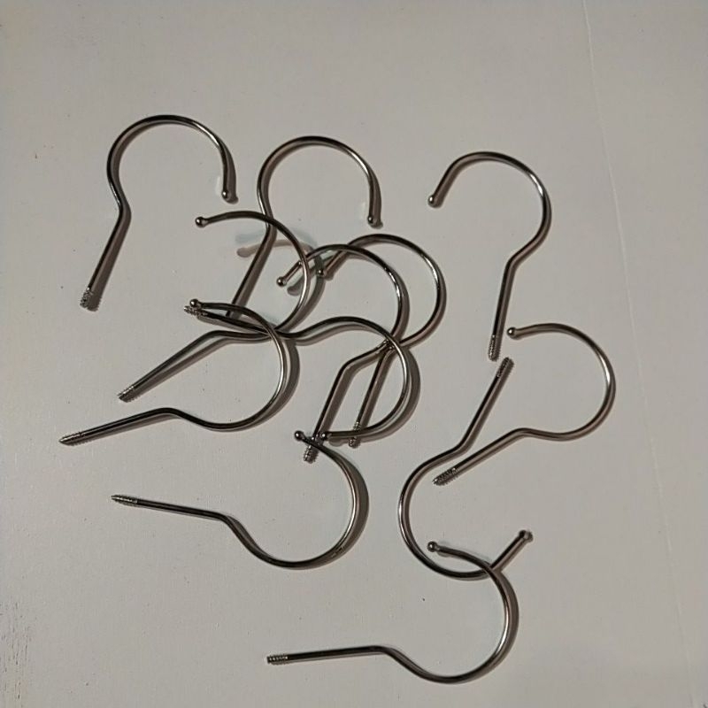 Jual pengait hanger kayu // hook besi krom ( perpcs) // jual gantungan ...