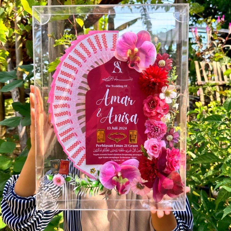 Jual 1-2 HARI JADI // 30x40 MAHAR MAROON BOX TETES AIR AKRILIK FRAME ...