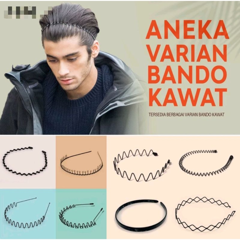 Jual Bando kawat hitam sirkamkawat bando tebal anti patah pria wanita ...