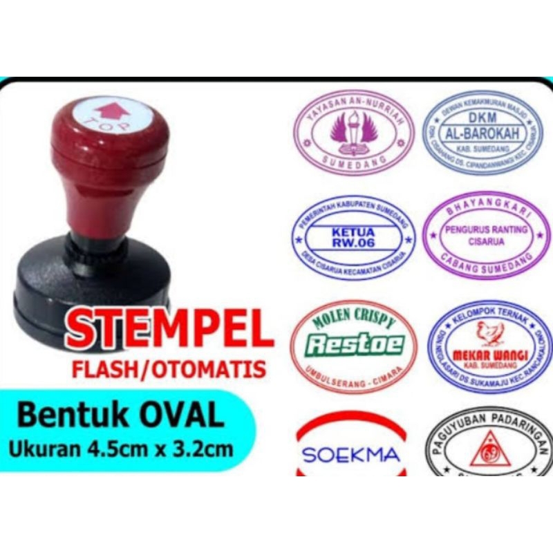 Jual STEMPEL WARNA OVAL!!!UKURAN STANDAR-FREE DESAIN-PROSES CEPAT!!! | Shopee Indonesia