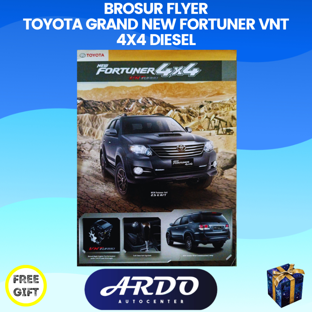 Jual Brosur flyer poster mobil Toyota Grand New Fortuner G VNT 4X4 ...