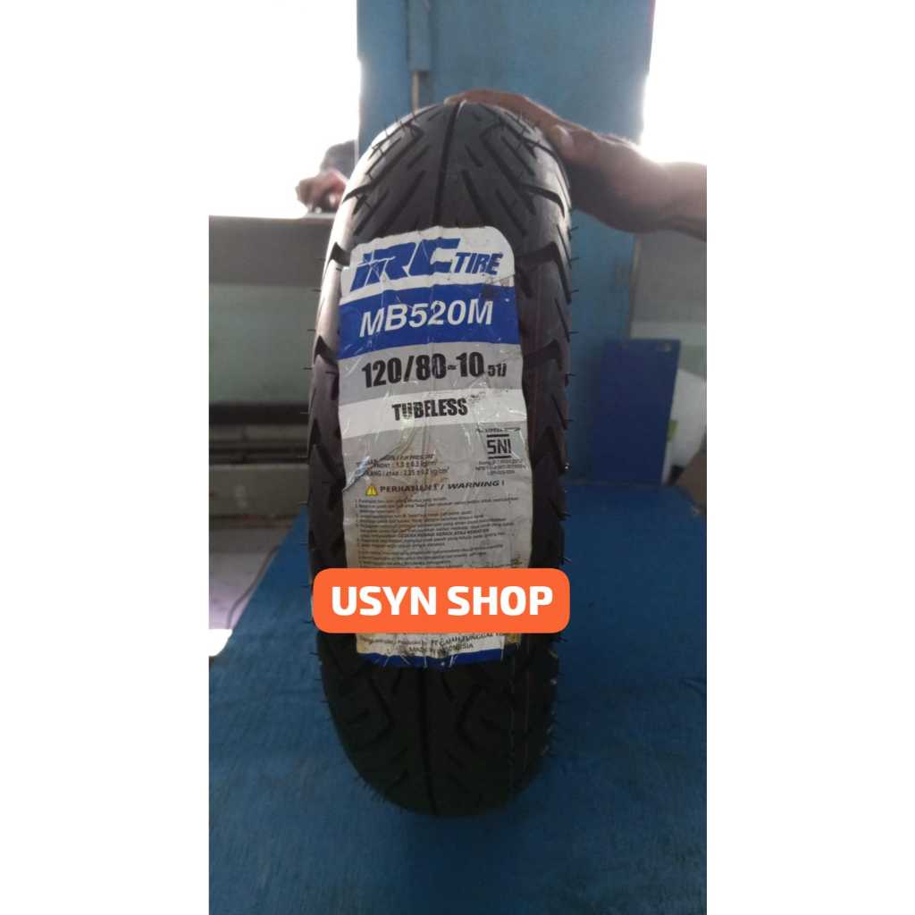 Jual BAN IRC MB520 120/80 RING 10 51J TUBELESS // BAN MOTOR VESPA // BONUS PENTIL | Shopee Indonesia