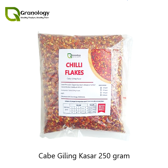 Jual Cabe Giling Kasar / Chili Flakes (250 gram) by Granology | Shopee ...