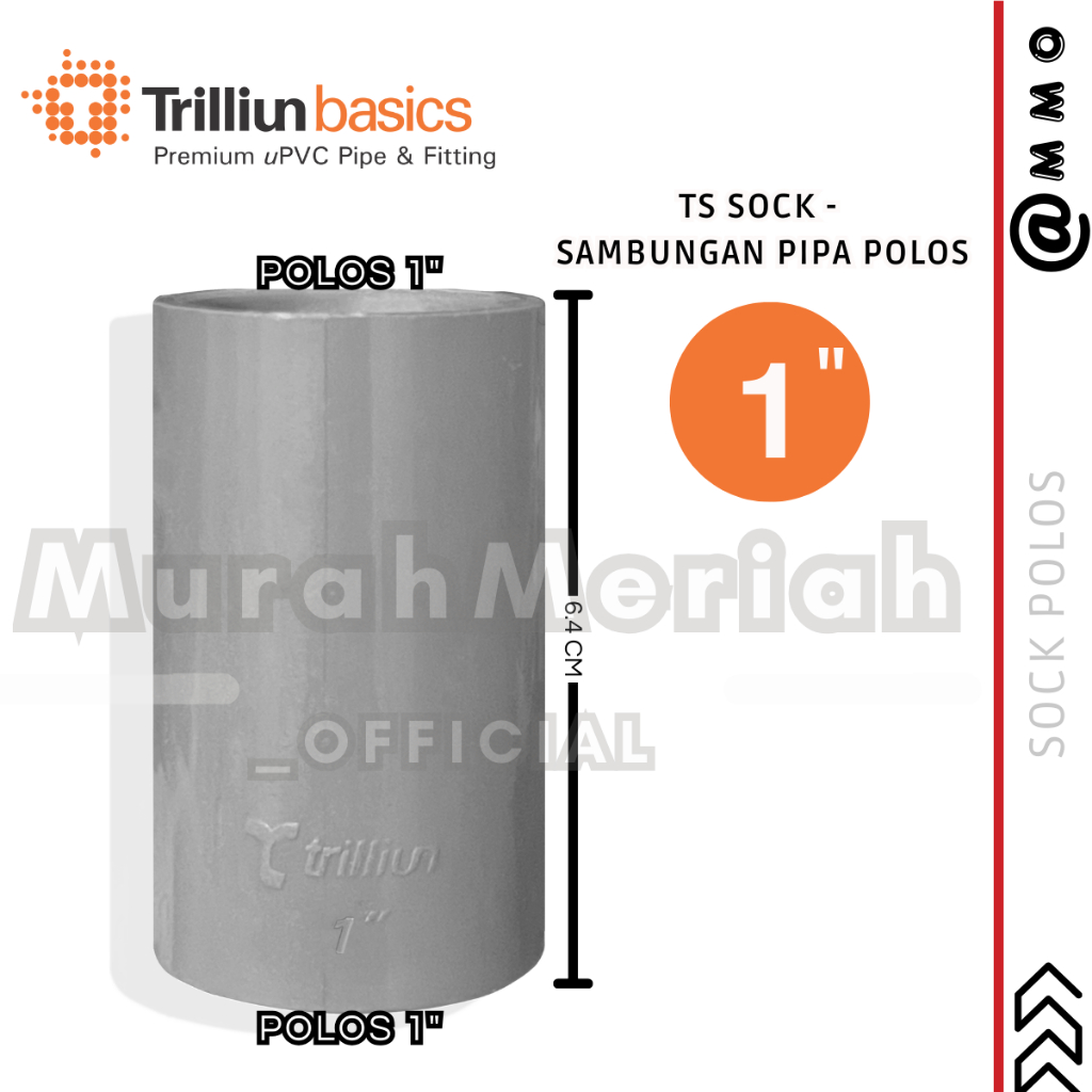 Jual SOCKET TS 1 INCH TRILLIUN SOCK AW 1 DIM SAMBUNGAN PIPA PVC ...