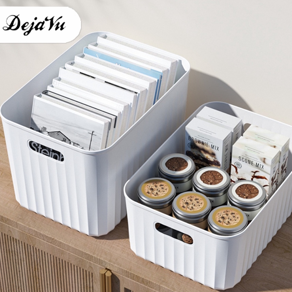 Jual Harga Promo Dejavu Kotak Penyimpanan Tutup Shelf Baskets Plastic Clothes Organizer Ins Box ...