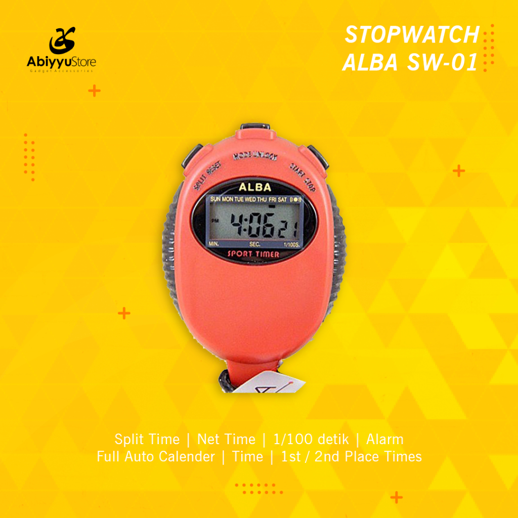 Jual Stopwatch Alba SW01 Stop Watch Alba SW-01 Alat Timer Pengukur ...