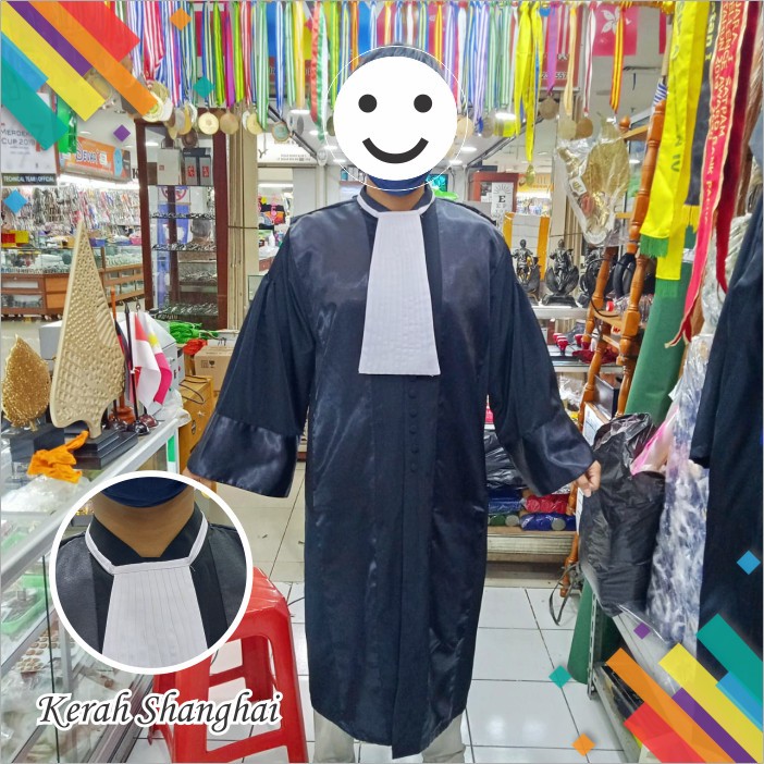 Jual Toga Advokat Atau Toga Pengacara Bahan Twist Kombinasi Satin ...