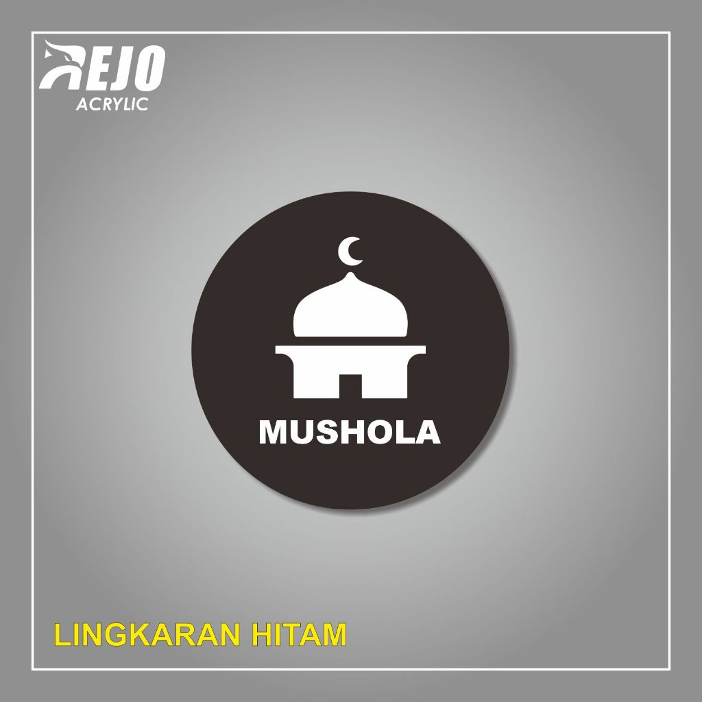 Jual Signage Acrylic Mushola Masjid Sign Board Akrilik Papan Nama ...