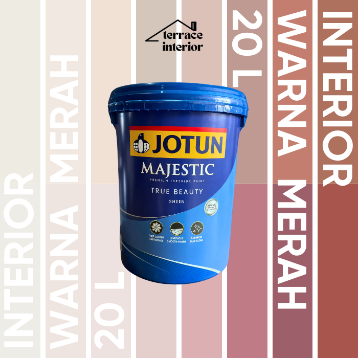 Jual Cat Tembok Majestic Sheen Interior Jotun warna Merah Red 20 L ...