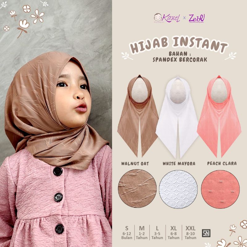 Jual Kazel Hijab Instant Bercorak (1 pcs) | Shopee Indonesia