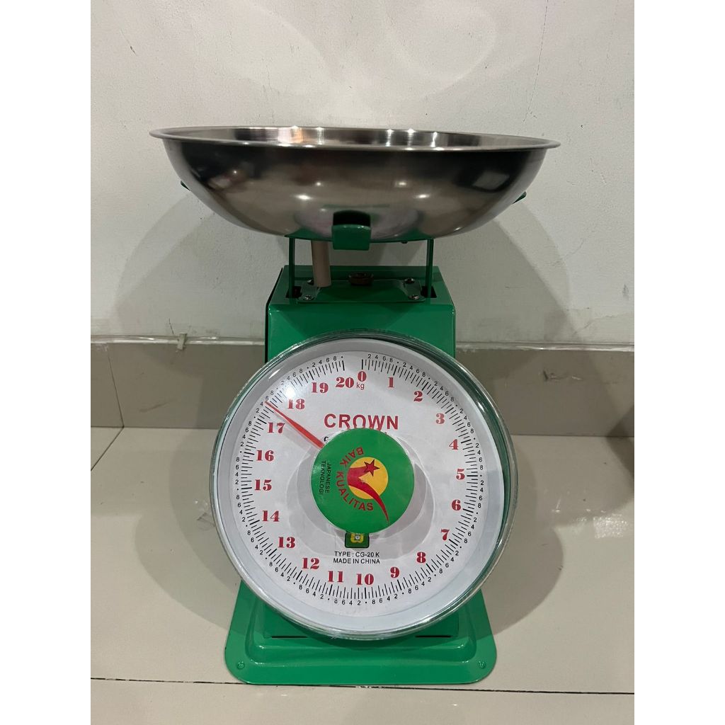 Jual CROWN timbangan jarum / manual 5KG/10KG/15KG/20KG / timbangan buah/sayur | Shopee Indonesia