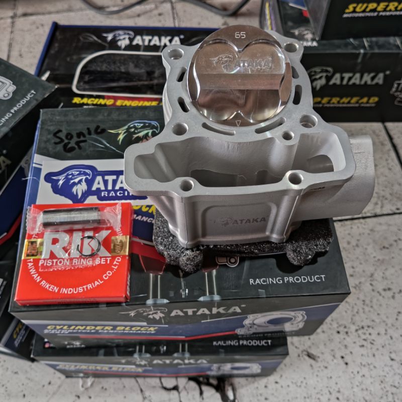 Jual Blok Cylinder Ataka Racing Sonic 150R ukuran 62mm 63mm 65mm Block ...