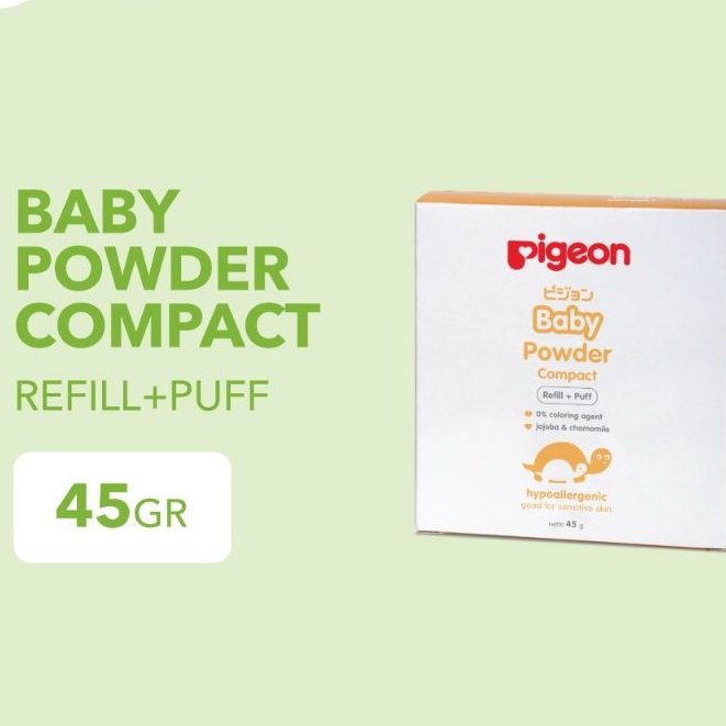 Jual Pigeon Baby Powder Compact Cake Chamomile White 45 gr / Bedak ...