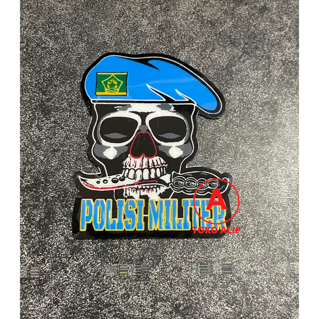 Jual Sticker PM (Skullo) - Stiker Police Militer - Sticker Mobil ...