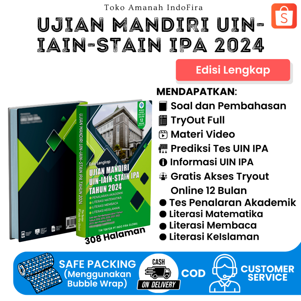 Jual Buku Terbaru UJIAN MANDIRI UIN-IAIN-STAIN IPA 2024 (Edisi Lengkap +Free E-Learning)Sesuai ...