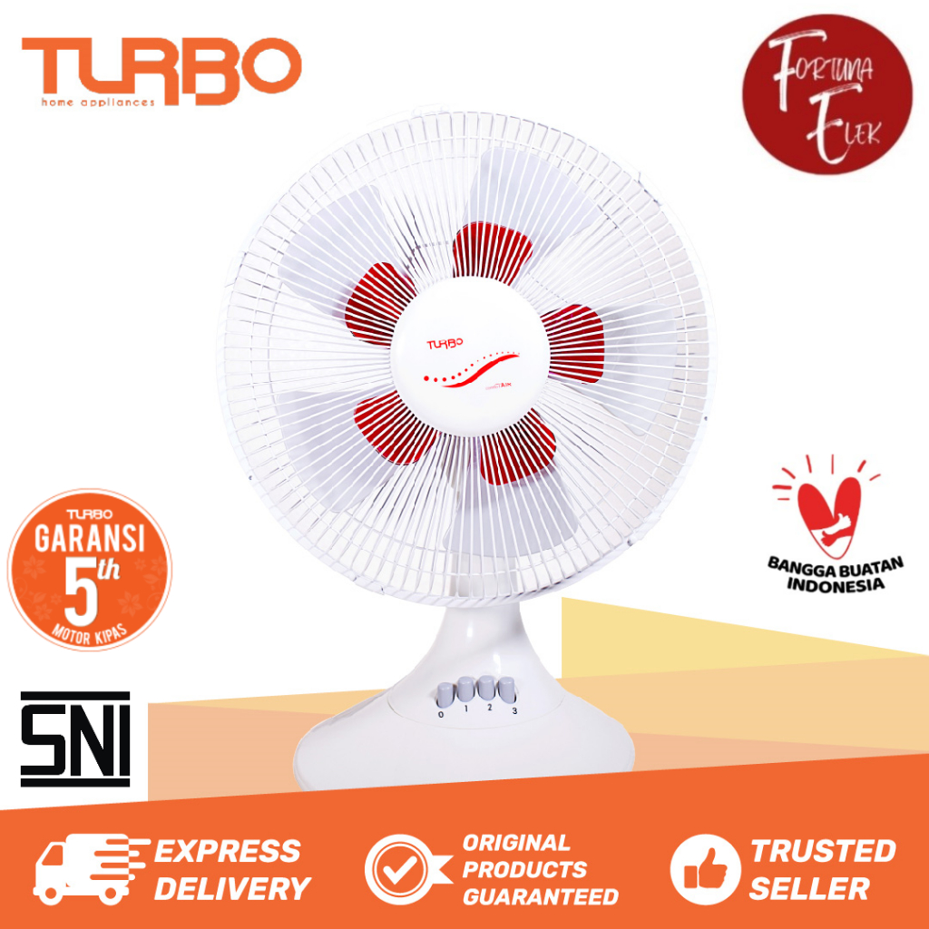 Jual TURBO Desk Fan 12 inch Double Blade CFR 1082 Kipas Angin Meja Dua ...