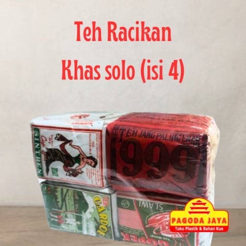 Jual Teh Racikan Khas Solo Isi 4 ( Nyapu+999+Gopek+Gardoe) | Shopee ...