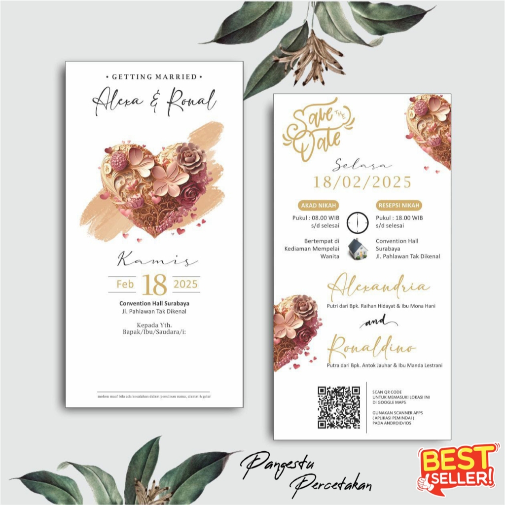 Jual ( New 20 Desain Undangan Pernikahan ) Cetak Undangan Pernikahan ...