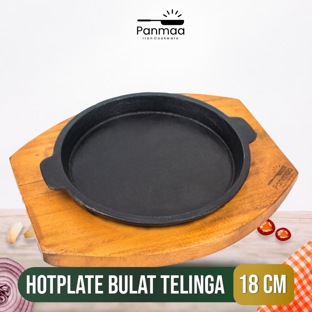 Jual PANMAA Cast Iron Hot Plate Steak / Piring Steak Bulat Telinga New ...