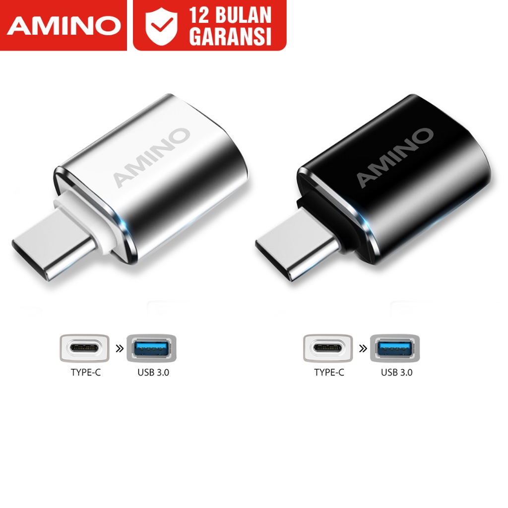 Jual AMINO OTG Connector TYPE C TO USB 3.0 Adapter Converter Fast Data ...