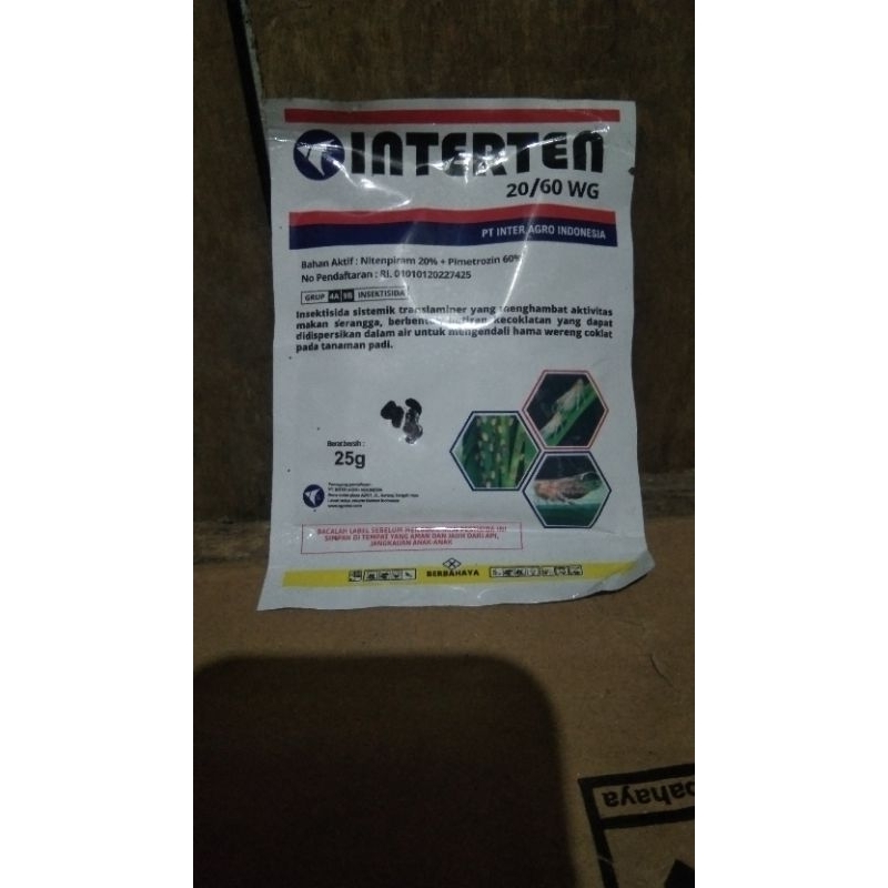 Jual Insektisida Interten 20/60 WG - 25 gram // Pembasmi Hama Wereng ...