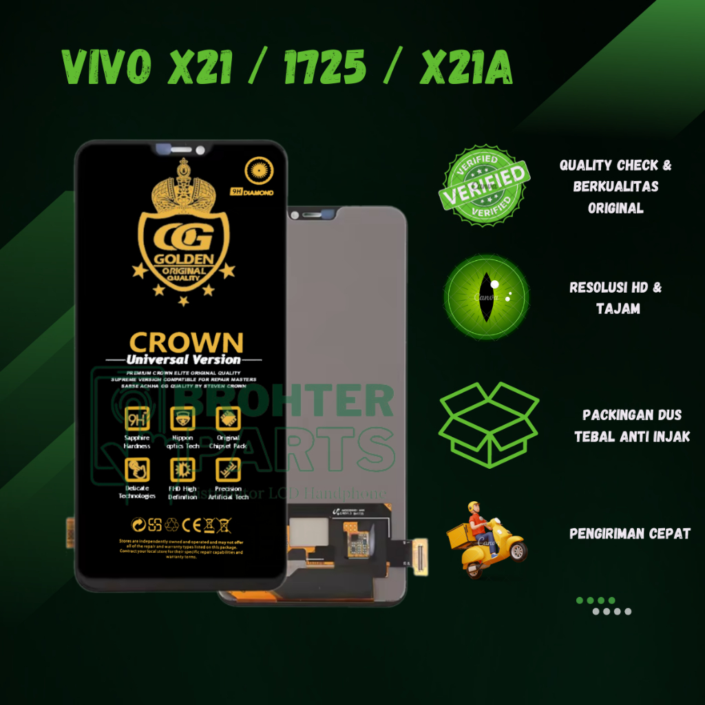 Jual LCD VIVO X21 / 1725 / X21A TOUCHSCREEN FULLSET COMPLETE ORIGINAL ...