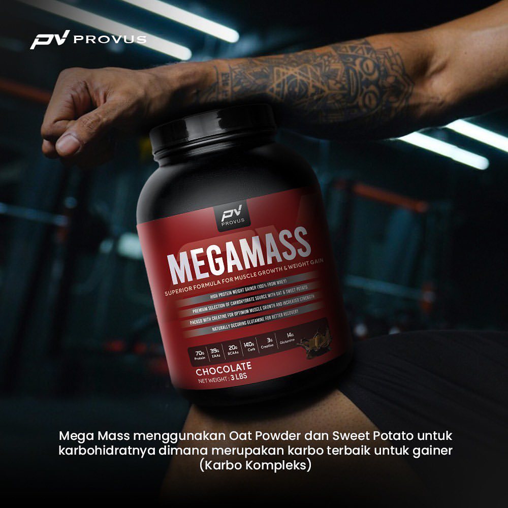 Jual Provus Mega Mass 2 lbs Susu Gainer Mass Protein Penambah Berat ...
