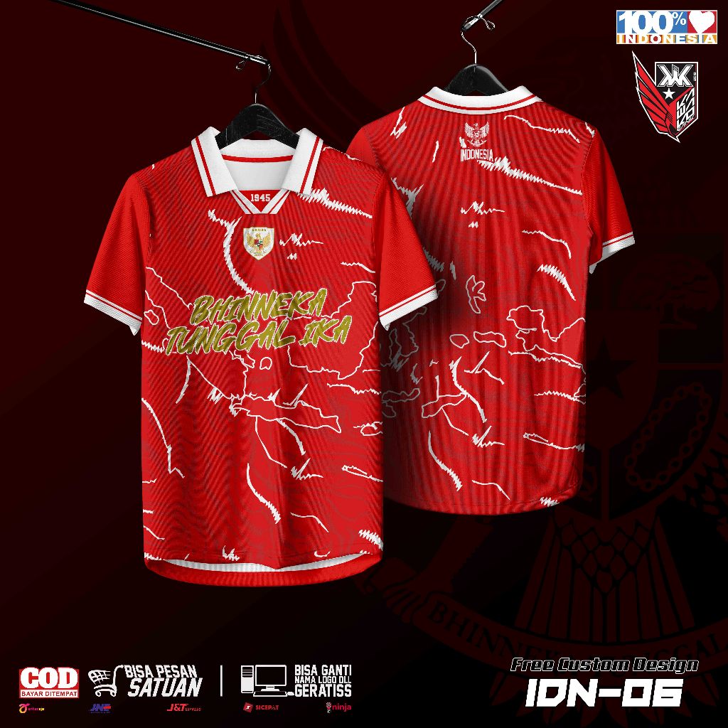 Jual Jersey Retro Timnas Indonesia (Free Custom Design) | Shopee Indonesia
