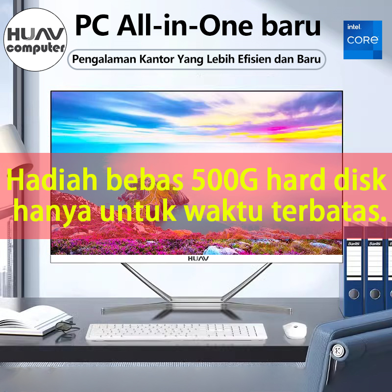 Jual Huav Baru Komputer Full Set All-in-One PC , Prosesor Core i5 8400 Generasi ke-8,Layar Full ...