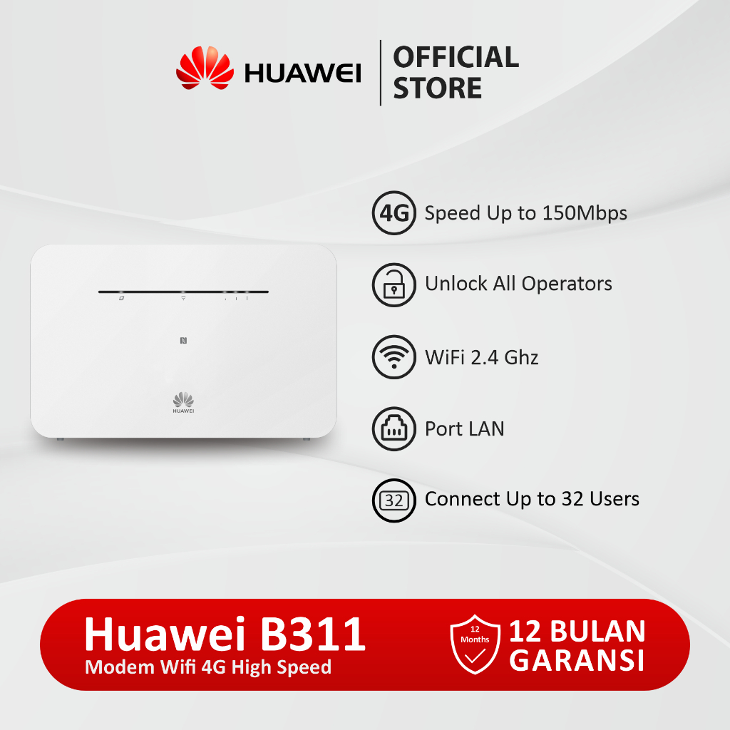 Jual Huawei B311 Wifi Modem 4G High Speed Data Unlock Operator | Shopee Indonesia