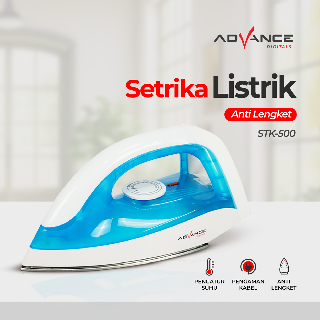 Jual Advance Setrika Listrik Anti Lengket STK-500 Hemat Listrik 350 ...
