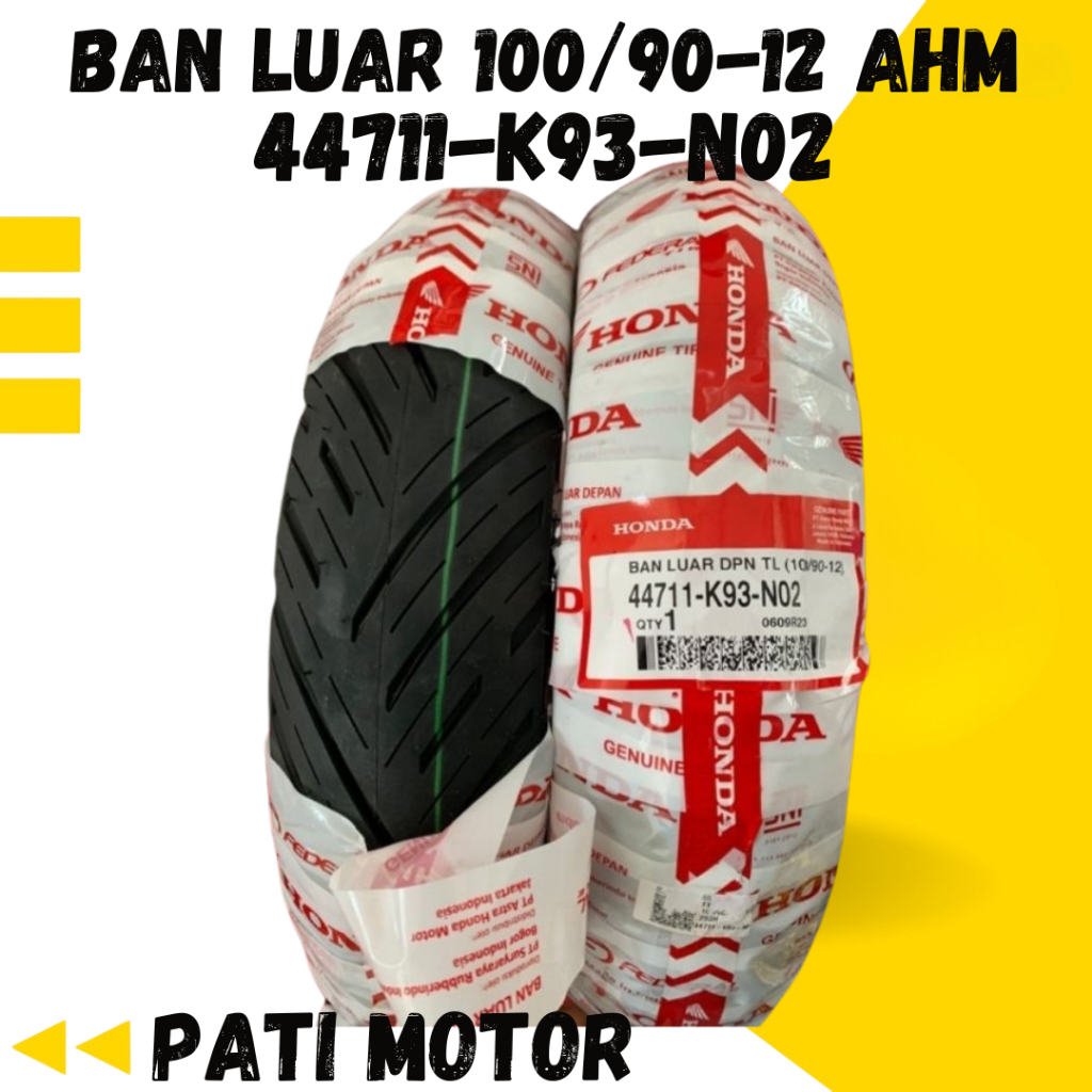 Jual 020725 PATI MOTOR BAN LUAR 100/90-12 K93 DEPAN SCOPY DONAT FEDERAL ...