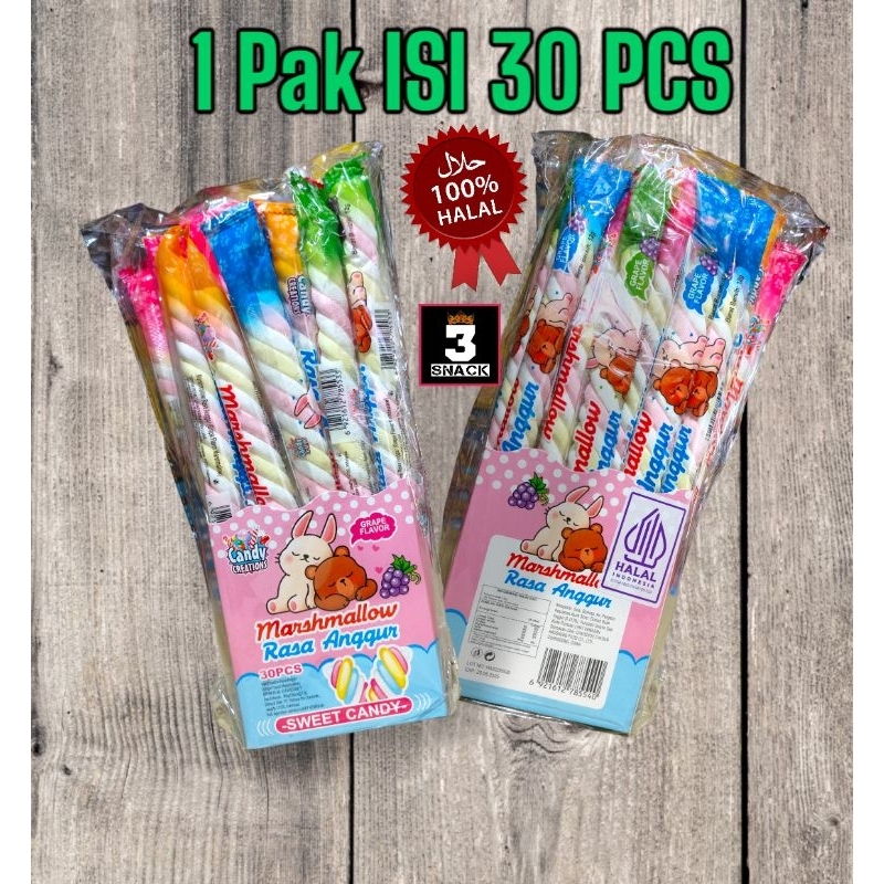 Jual Marshmallow Long Rasa Anggur 1 Box Isi 30 Pcs | Shopee Indonesia