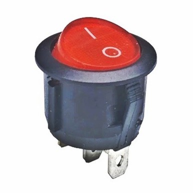 Jual Saklar ON OFF + Lampu Rocker Switch Bulat 2cm KCD1 6A 250V 10A ...