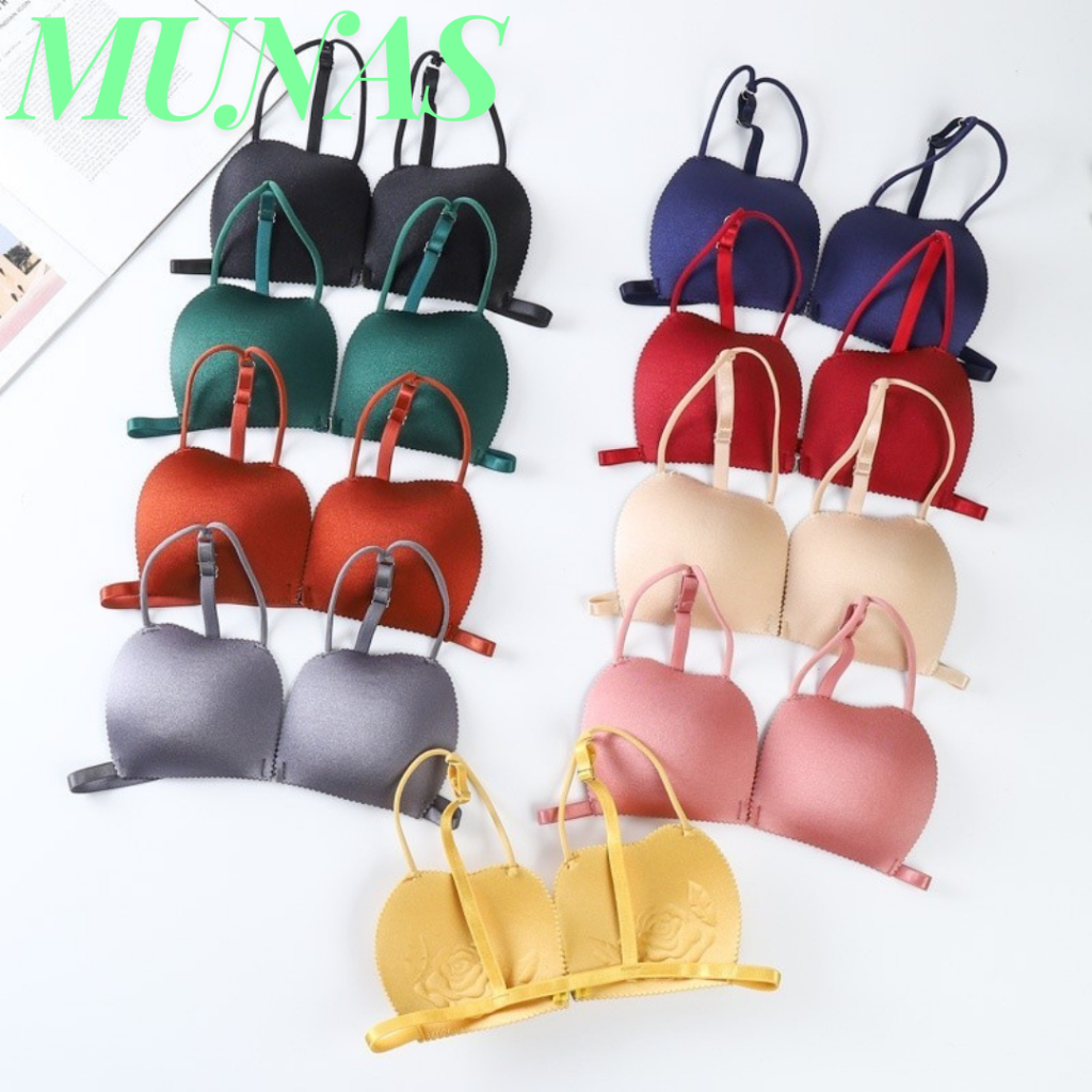 Jual MUNAS Bra Tali Wanita 6563 Cup Tanpa Kawat Model Kait Depan Sexy ...