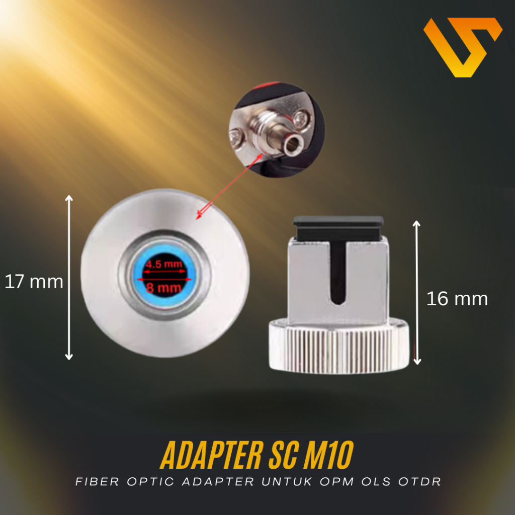 Jual Fiber Optic SC Adapter M10 untuk OPM OLS OTDR |SC Adapter M10 FTTH ...