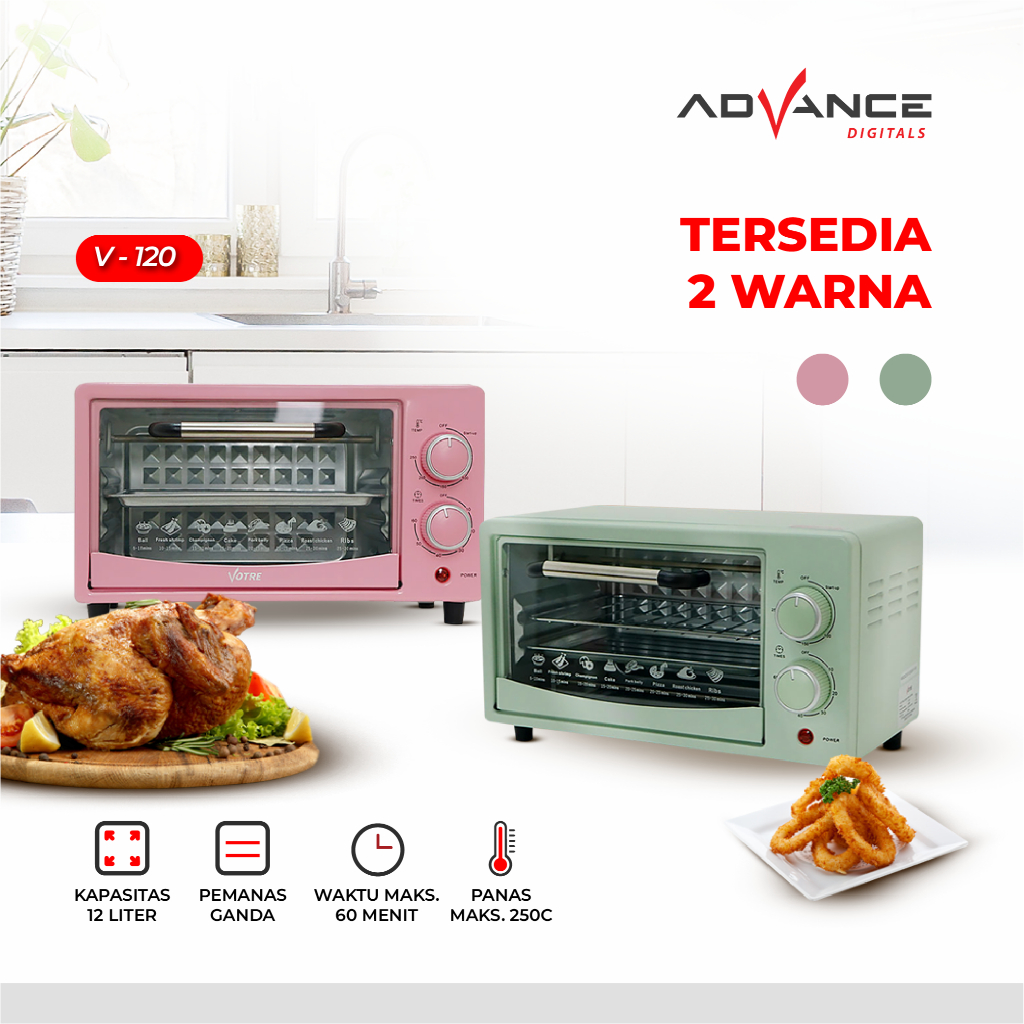 Jual Advance Oven Listrik Mini Electric Oven V-120 400W Operasi Rotasi Electric Oven Kue multi ...