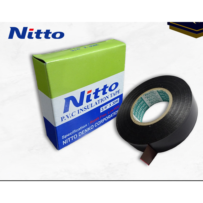Jual Nitto Isolasi Listrik 3/4" x 30M 30 Meter PVC Insulation Tape ...