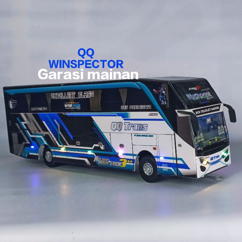 Jual Mainan Miniatur Bus Telolet Basuri Batrai Cas Full Lampu Jumbo ...