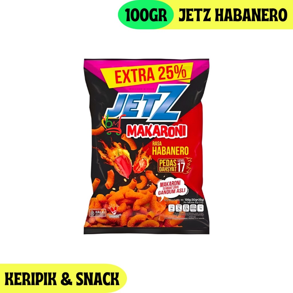 Jual Jetz Makaroni Habanero Level 17 Pedas Dahsyat | Shopee Indonesia