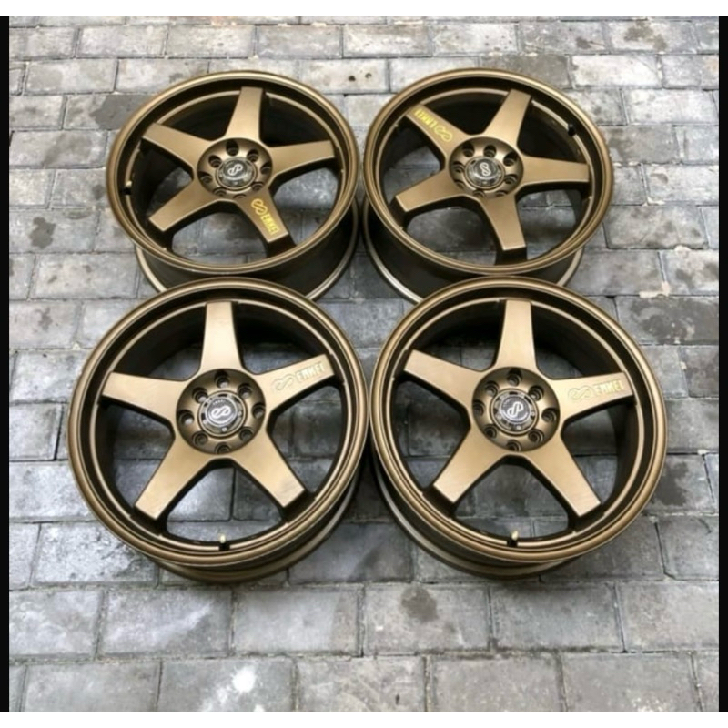Jual Velg Original Enkei EV5 Ring 17 (Repaint warna Gunmetal). Made in Japan. Pcd 4x100. Fit di ...