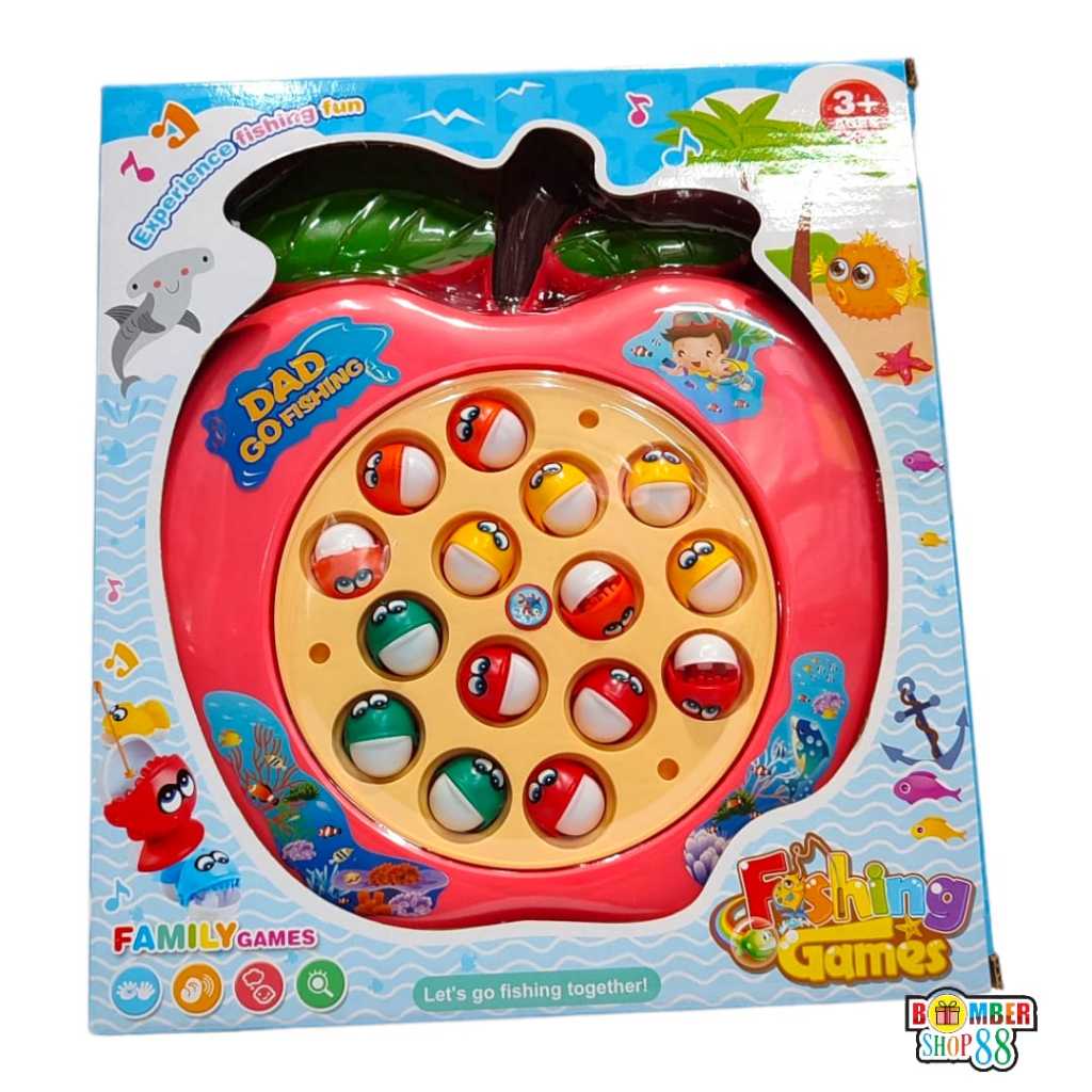 Jual MAINAN ANAK FISHING GAME MANCING IKAN Bentuk Apel PANCING FISH ...